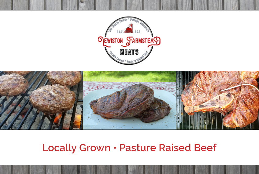 Logo with Meat Images – Lewiston Farmstead